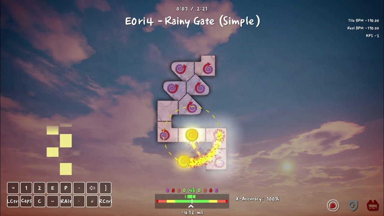 【Pure Perfect】[ADOFAI Custom Play] E0ri4 - Rainy Gate (Simple) (Map by NumbEr07) - YouTube