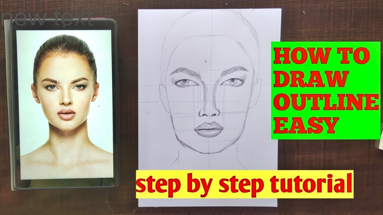 How to draw perfect outline for portrait | portrait outline | Outline ...