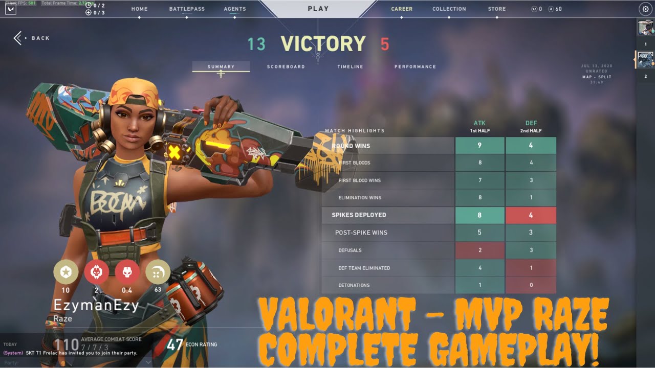 Valorant Raze complete Gameplay Ultimate skill with epic trickshots ...