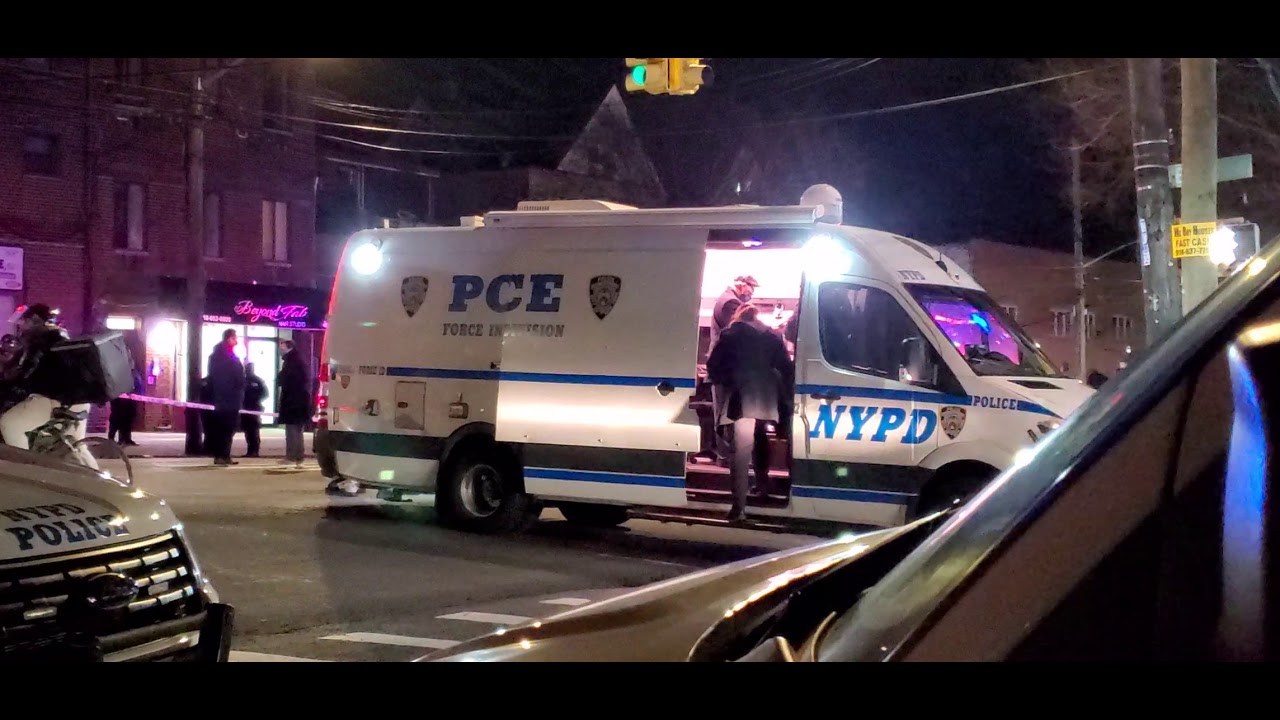 NYPD Force Investigation Division Operating On Scene Of Police Involved ...