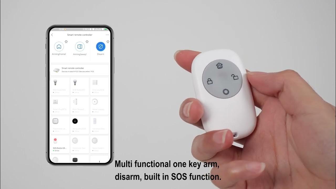 Heiman smart remote control for home automation system HS1RC - YouTube