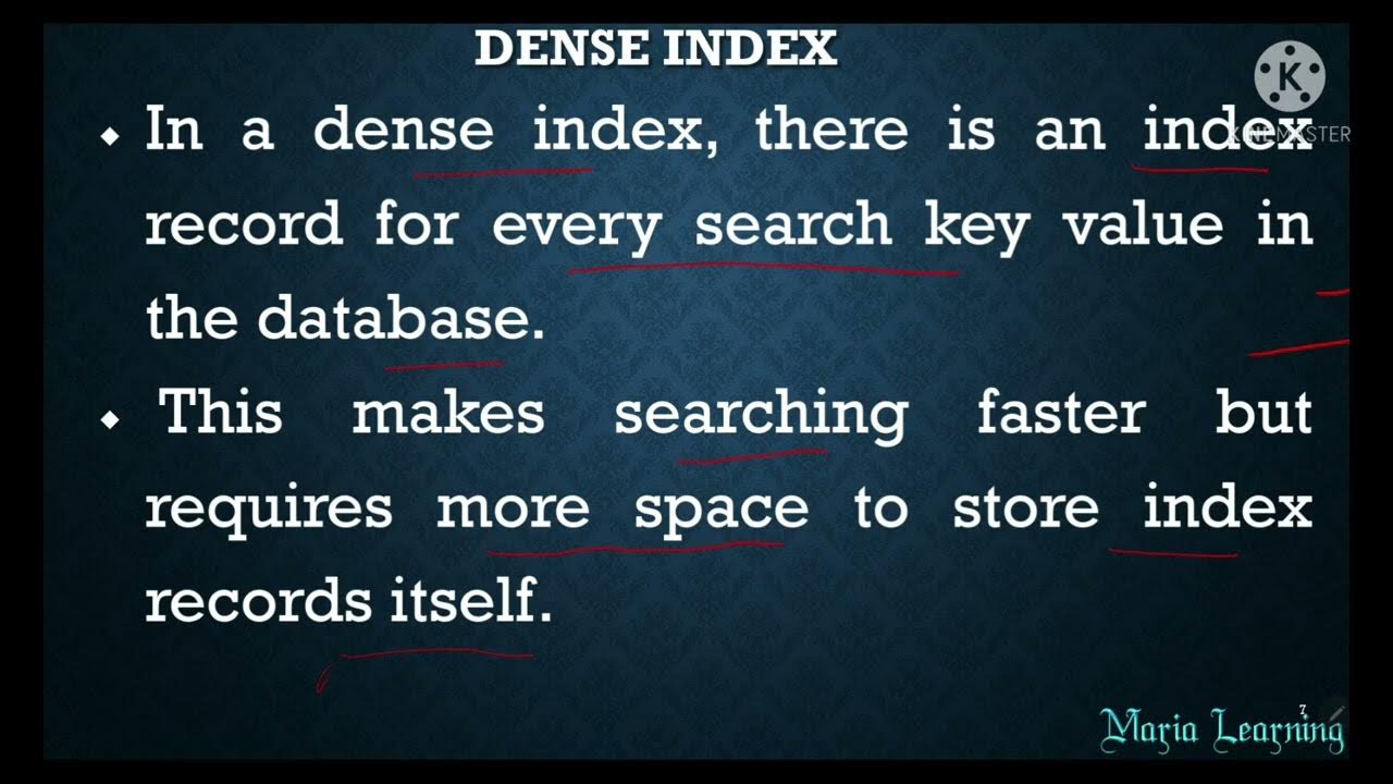 Lecture 95 Dense Index And Sparse Index In DBMS In Tamil YouTube lecture-95-dense-index-and-sparse-index-in-dbms-in-tamil-youtube