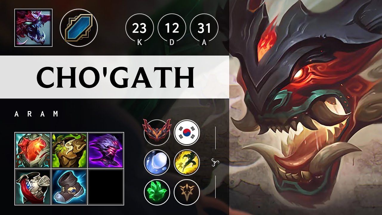 Cho'Gath ARAM: Super CC - KR Grandmaster Patch 14.22 - YouTube