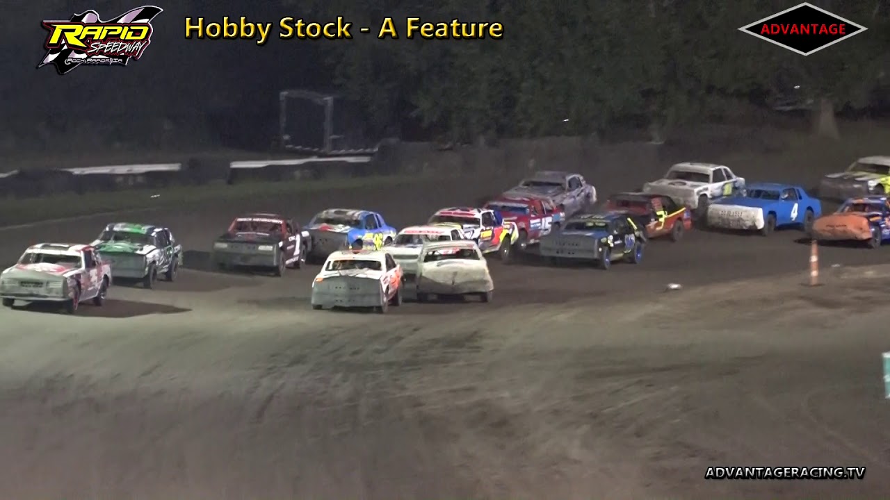 Hobby Stock A Feature - Rapid Speedway - 8/3/18 - YouTube