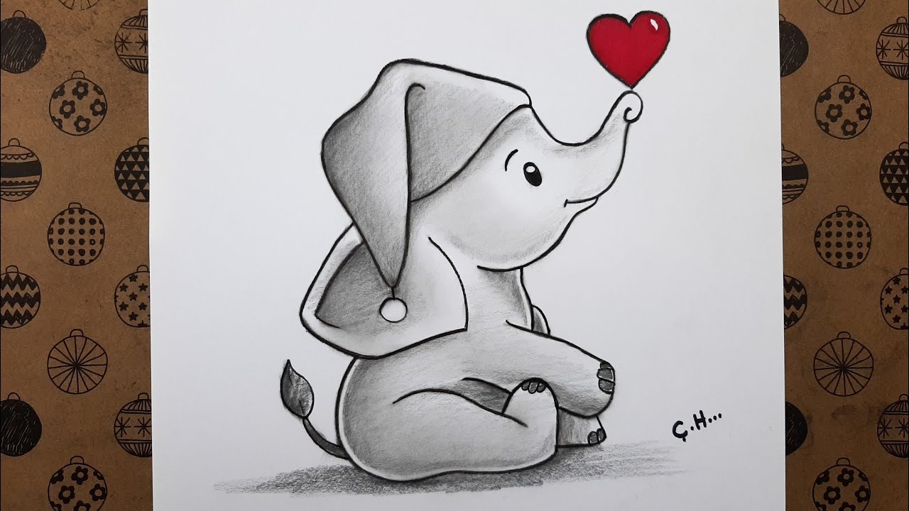 Kolay Sevimli Fil Yavrusu Adım Adım Nasıl Çizilir, Çizim Hobimiz ...