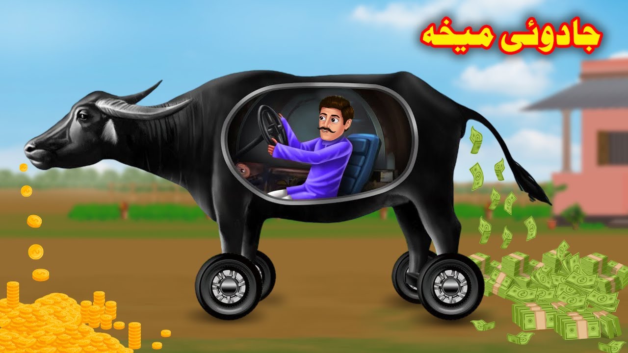 The Magical Buffalo | جادوئیہ میخہ | Pashto Cartoon | Pashto Story ...