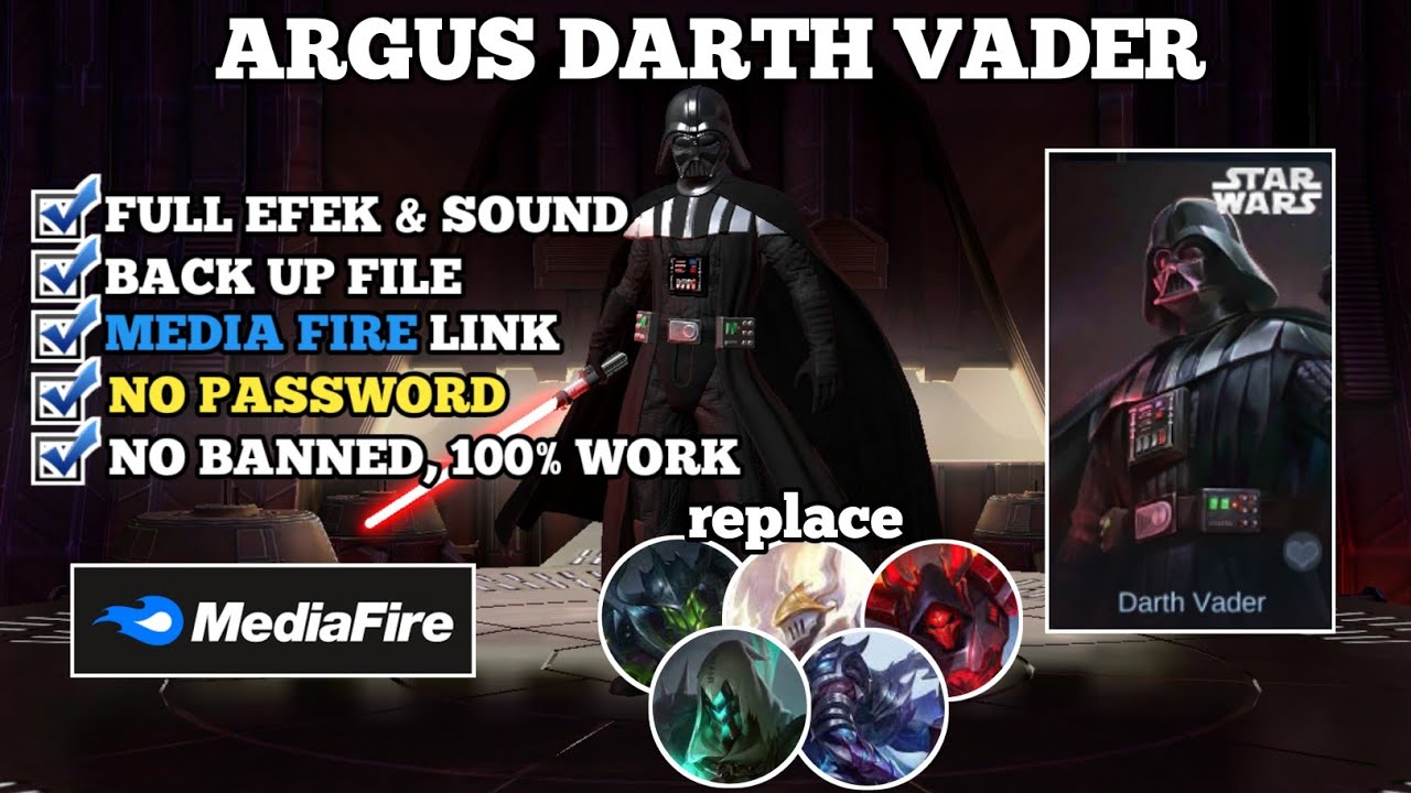 SCRIPT SKIN ARGUS STAR WARS DARTH VADER - NEW 2023 - FULL EFFECT ...