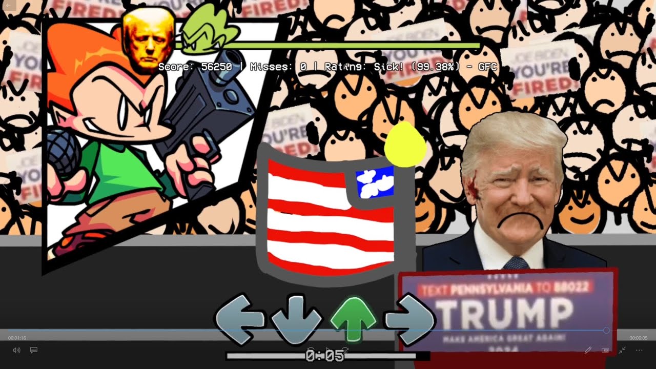 FNF - Pico VS Trump (ONESHOT) - Missed (composed by hqc) (FC) - YouTube