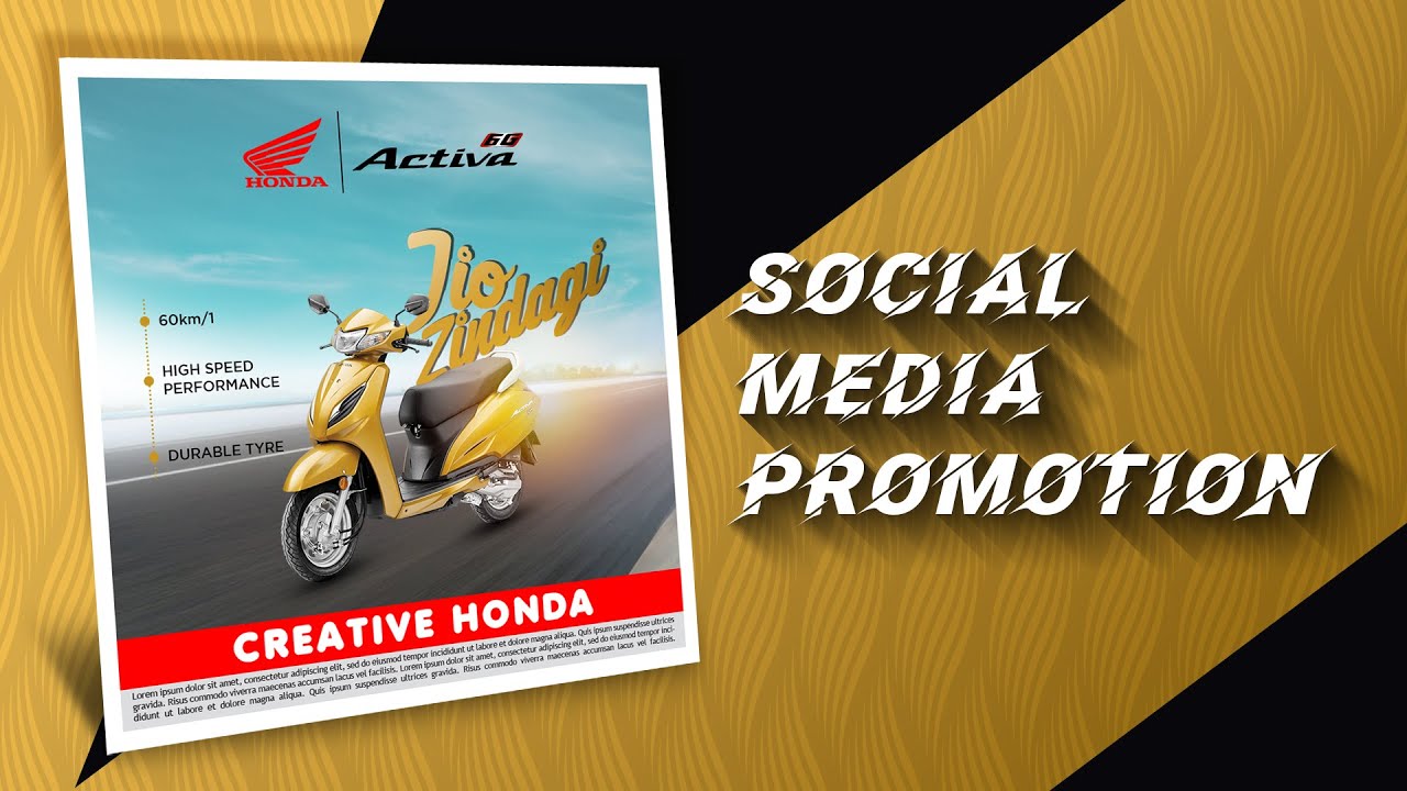 Honda Activa 6G Social Media Poster Design - YouTube