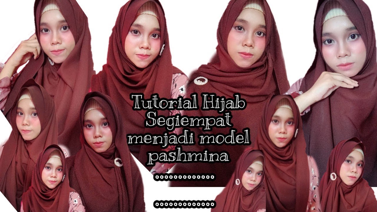 TUTORIAL HIJAB SEGIEMPAT JADI MODEL PASHMINA TERBARU TREND 2020 - YouTube