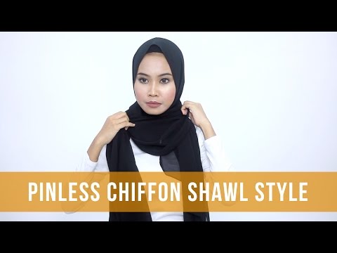 Hijab Tutorial: Pinless Chiffon Shawl Style | Ayu Apparels