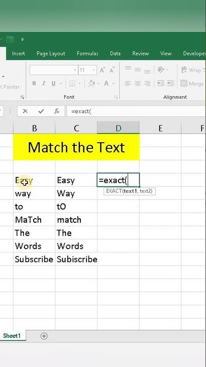 Match text in excel #shorts #exceltutorials #exceltips - YouTube