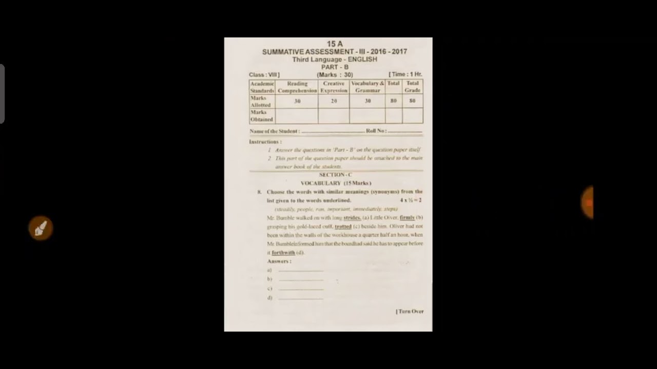 8th class||Question papper||SA-2||Subscribe for more papper - YouTube