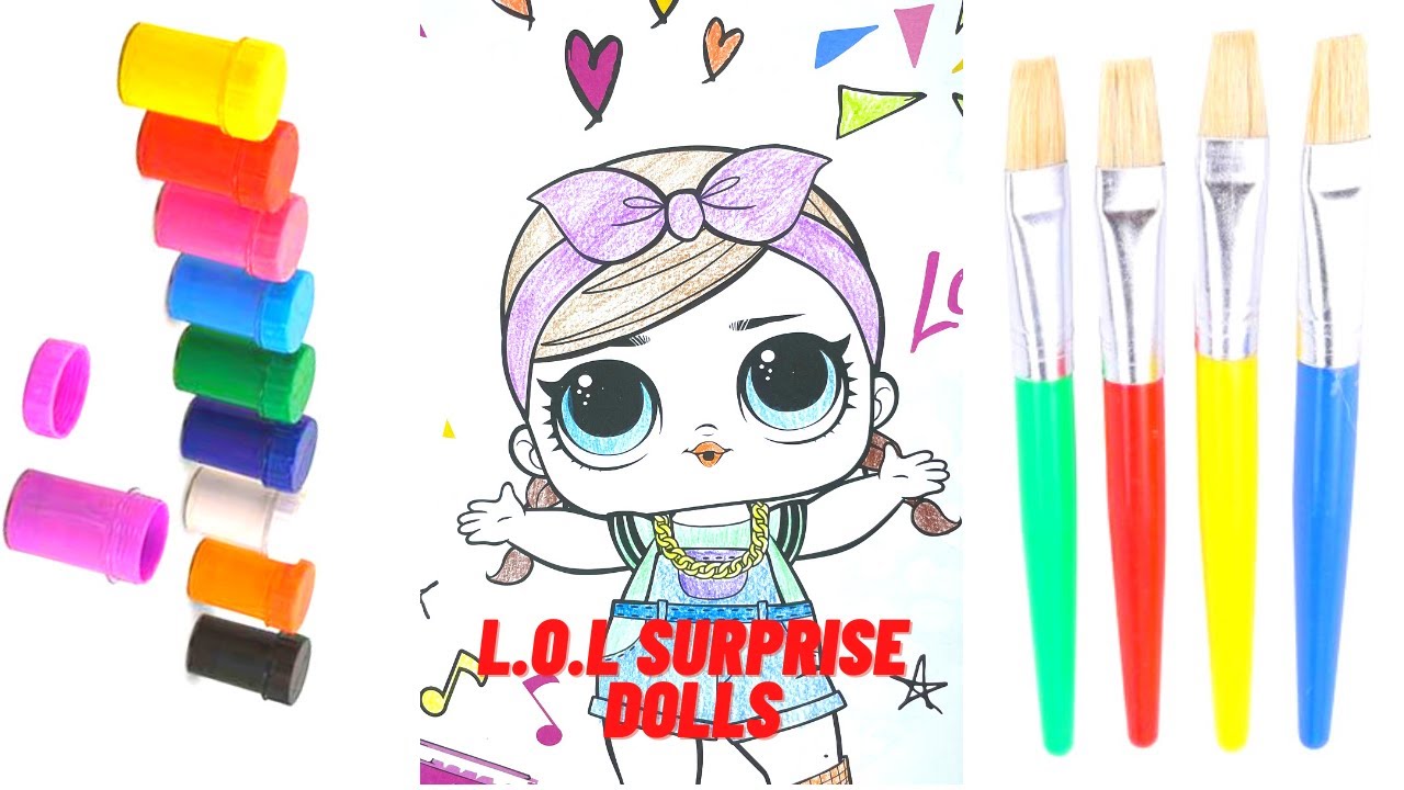 How to Draw L.O.L doll / cool Lol doll coloring book for kids - YouTube