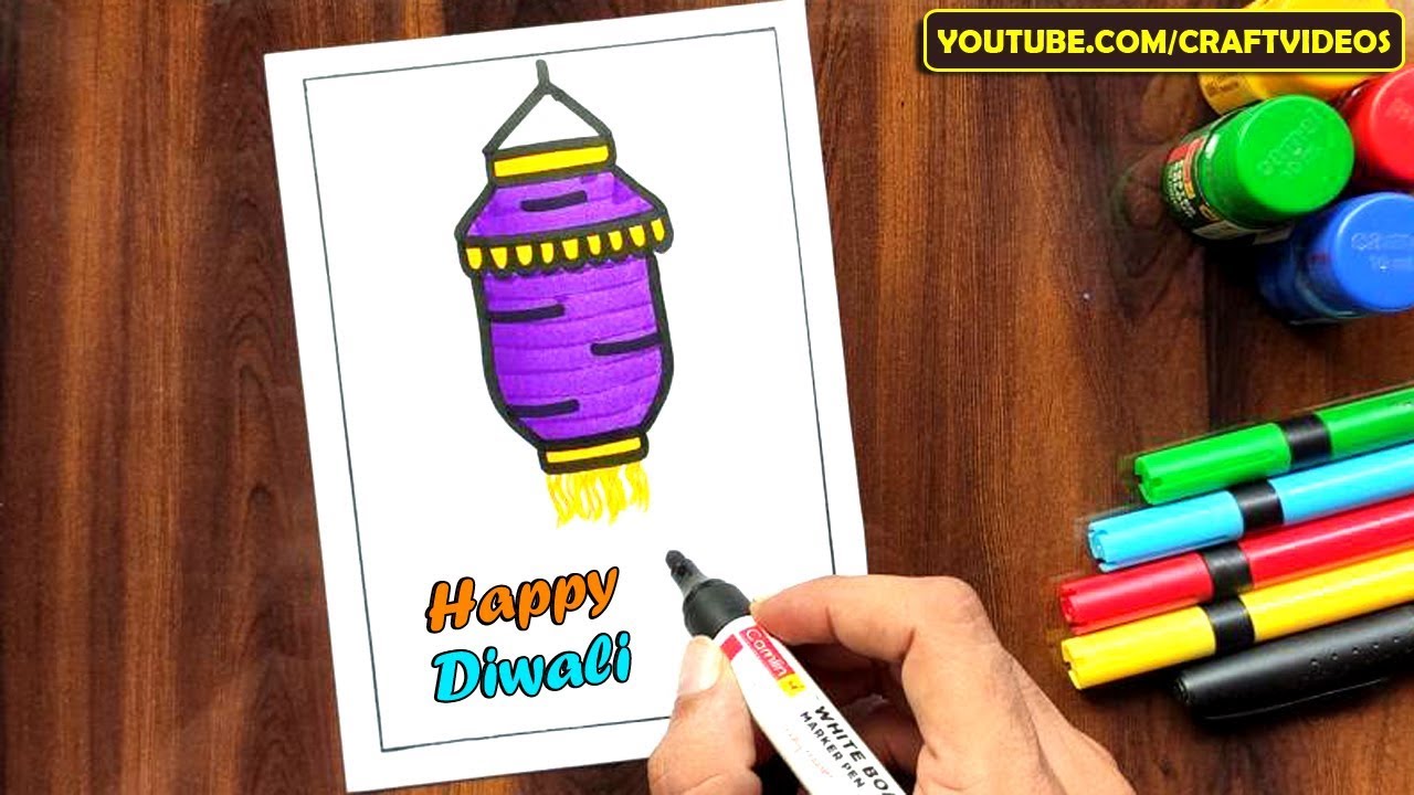 KANDIL DRAWING EASY - YouTube