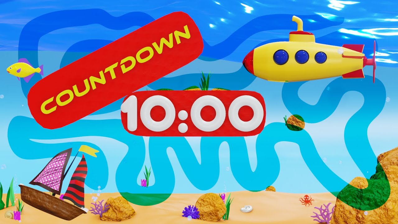 10 Minute Countdown | 10 Minute Timer with Submarine Theme | Submarine ...