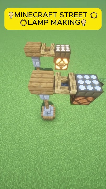 minecraft street lamp making - YouTube