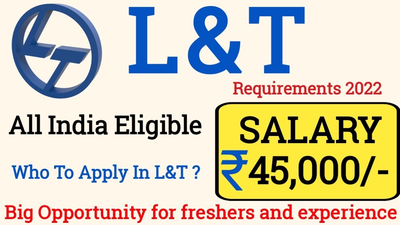 l&t job recruitment 2022 | l&t company job 2022 | Latest jobs 2022 | l ...