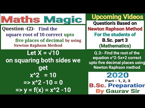 Find the square root of 10 correct upto five decimal places using ...