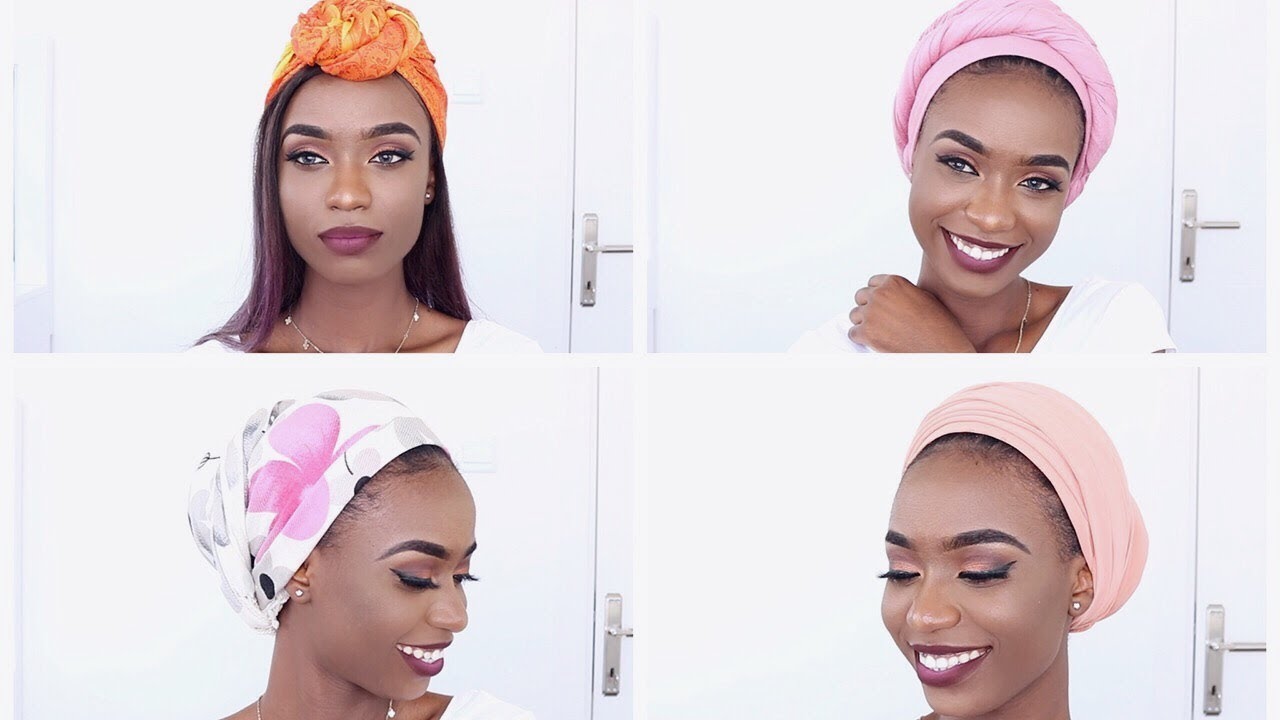 4 QUICK AND EASY WAY TO STYLE A TURBAN/HEAD WRAP | HOW TO TIE A TURBAN ...