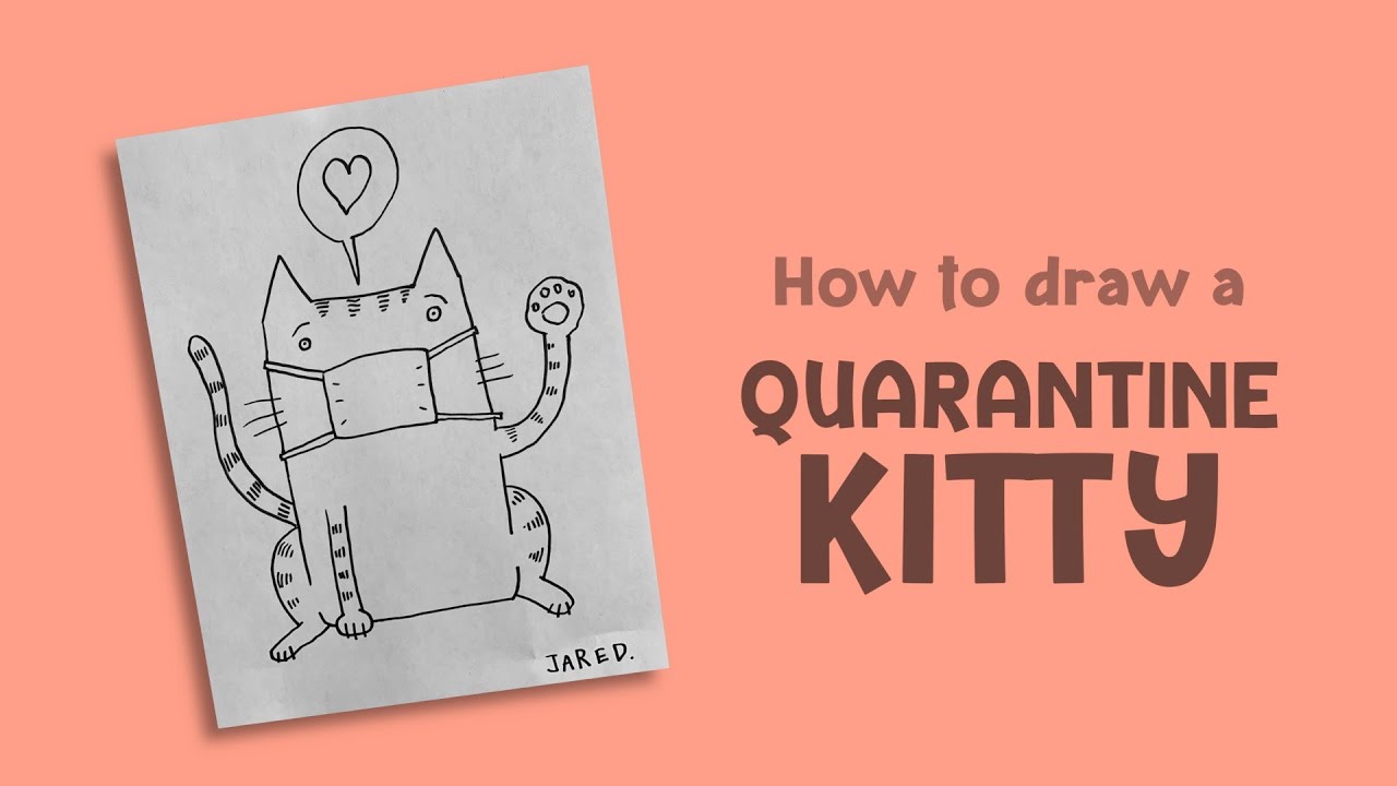 How to Draw a Quarantine Kitty step by step: Easy drawing tutorial ...