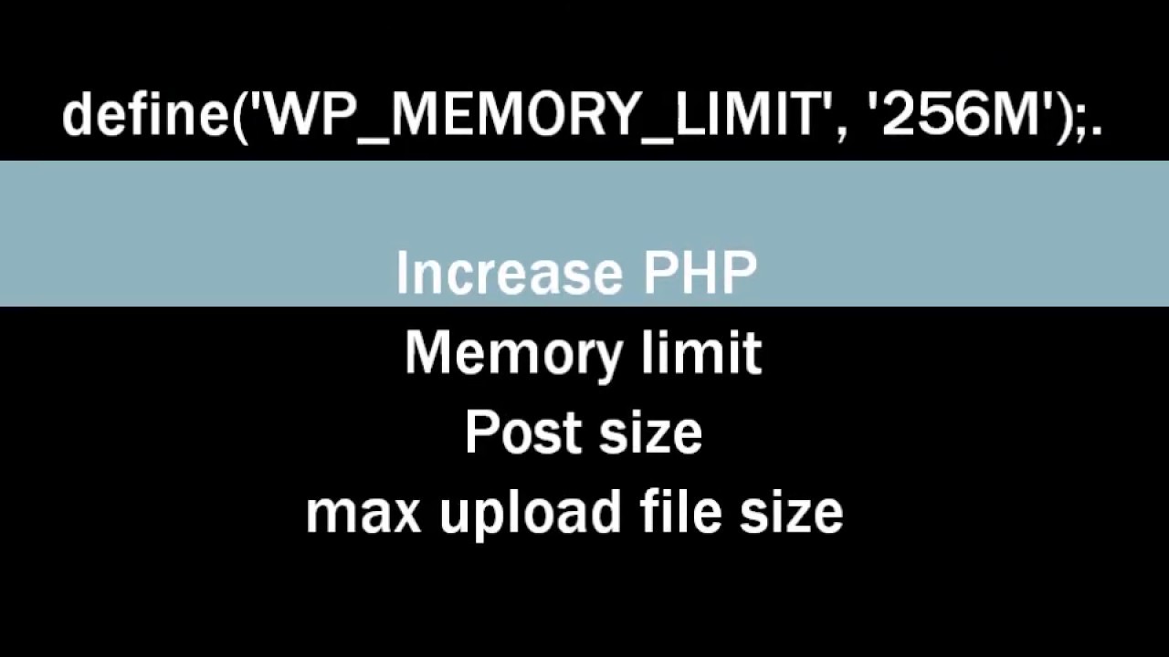 Increasing The WordPress Memory Limit CPanel Max Post Size Max increasing-the-wordpress-memory-limit-cpanel-max-post-size-max