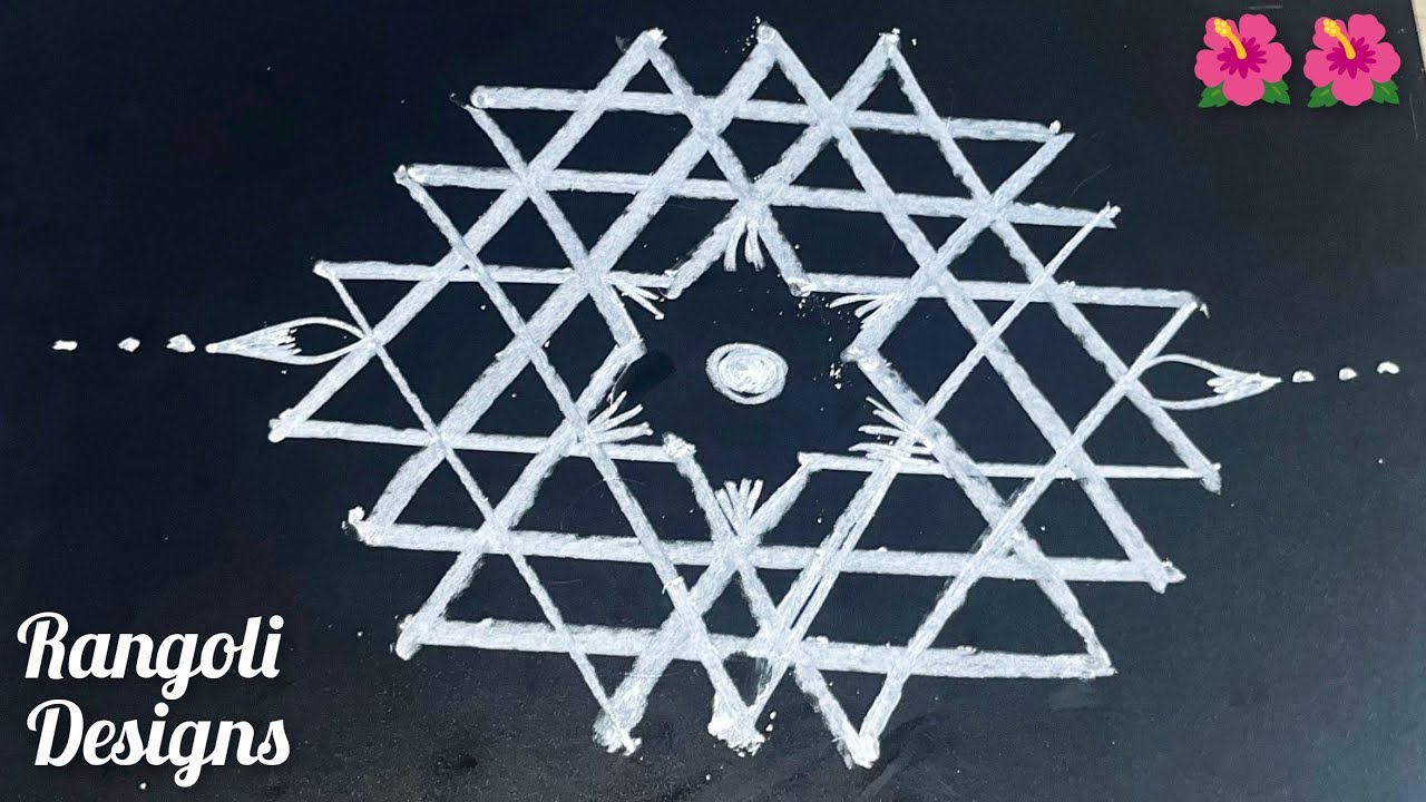 Diwali special Kolam designs || Simple dots Rangoli designs || Laxmi ...