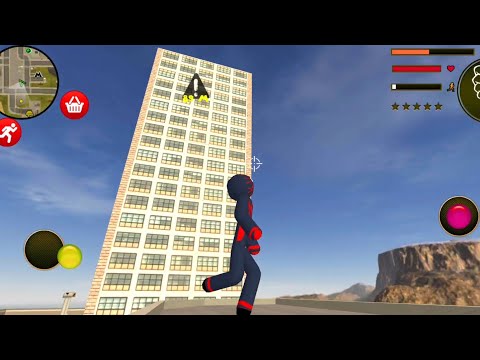 New Black Spiderman Rope Hero Vice Town City Crime Simulator Android Gameplay