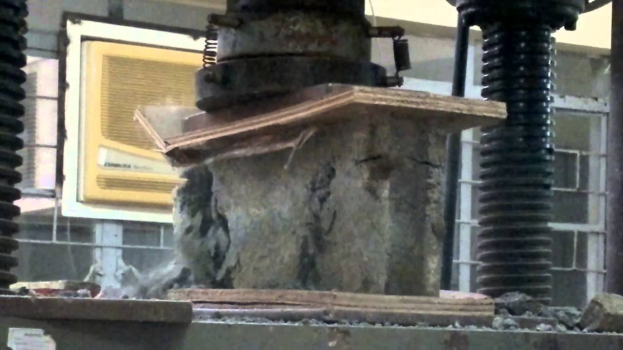 Compression of Concrete Hollow Block (1/3) - YouTube
