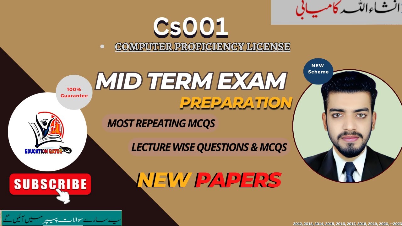 Cs001 Midterm Exam Preparation Lecture Wise Mcqs Cs001 Midterm Solved Mcqs Vip Mcqs