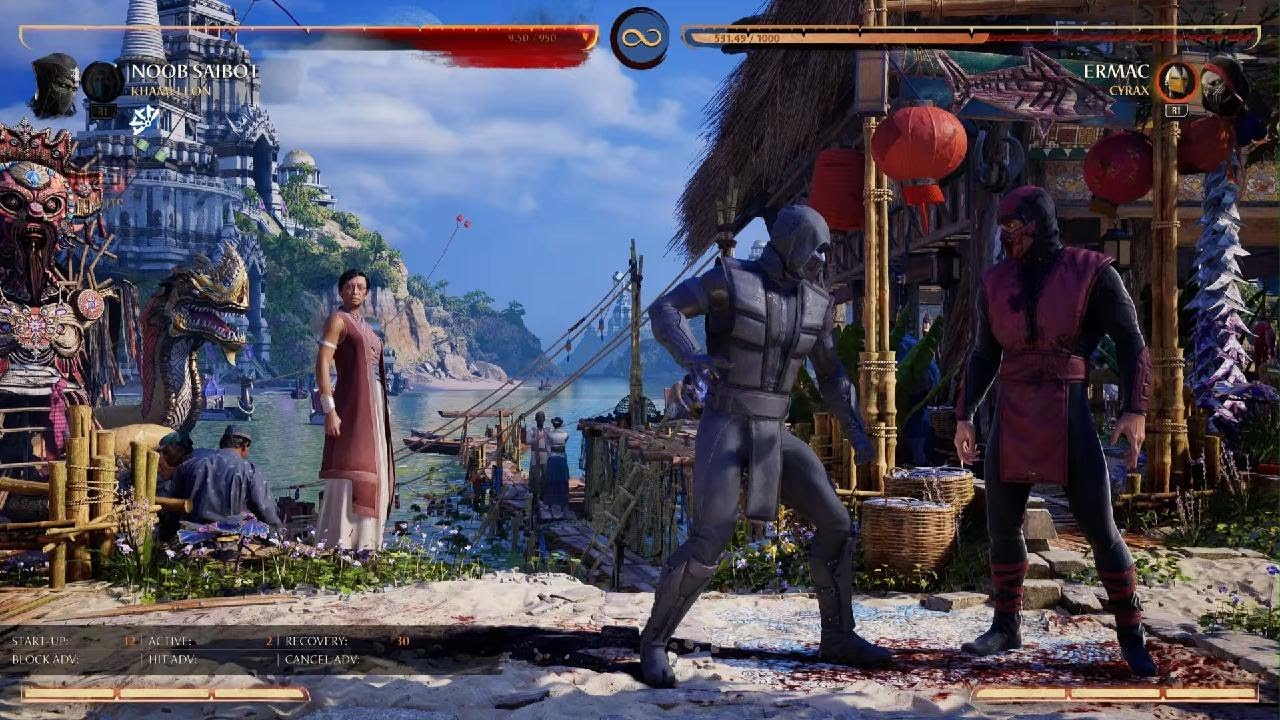 Mortal Kombat 1 Noobsaibot Khameleon corner meterless 476 damage - YouTube