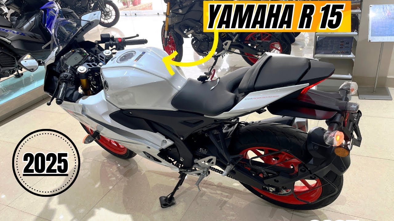 2025 Yamaha R15 V4 Intensity White Color Detailed Review - YouTube