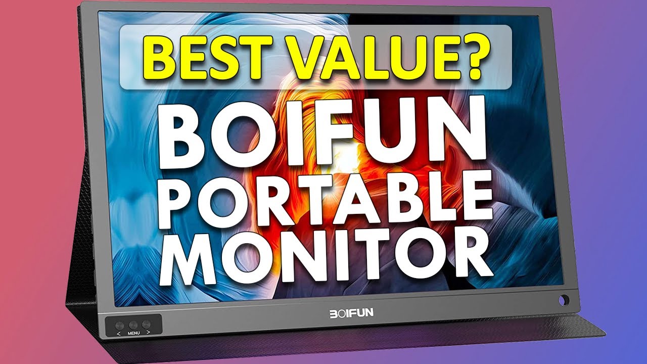 Boifun Portable Monitor FHD 15.6" Second Display with Dual Speakers ...