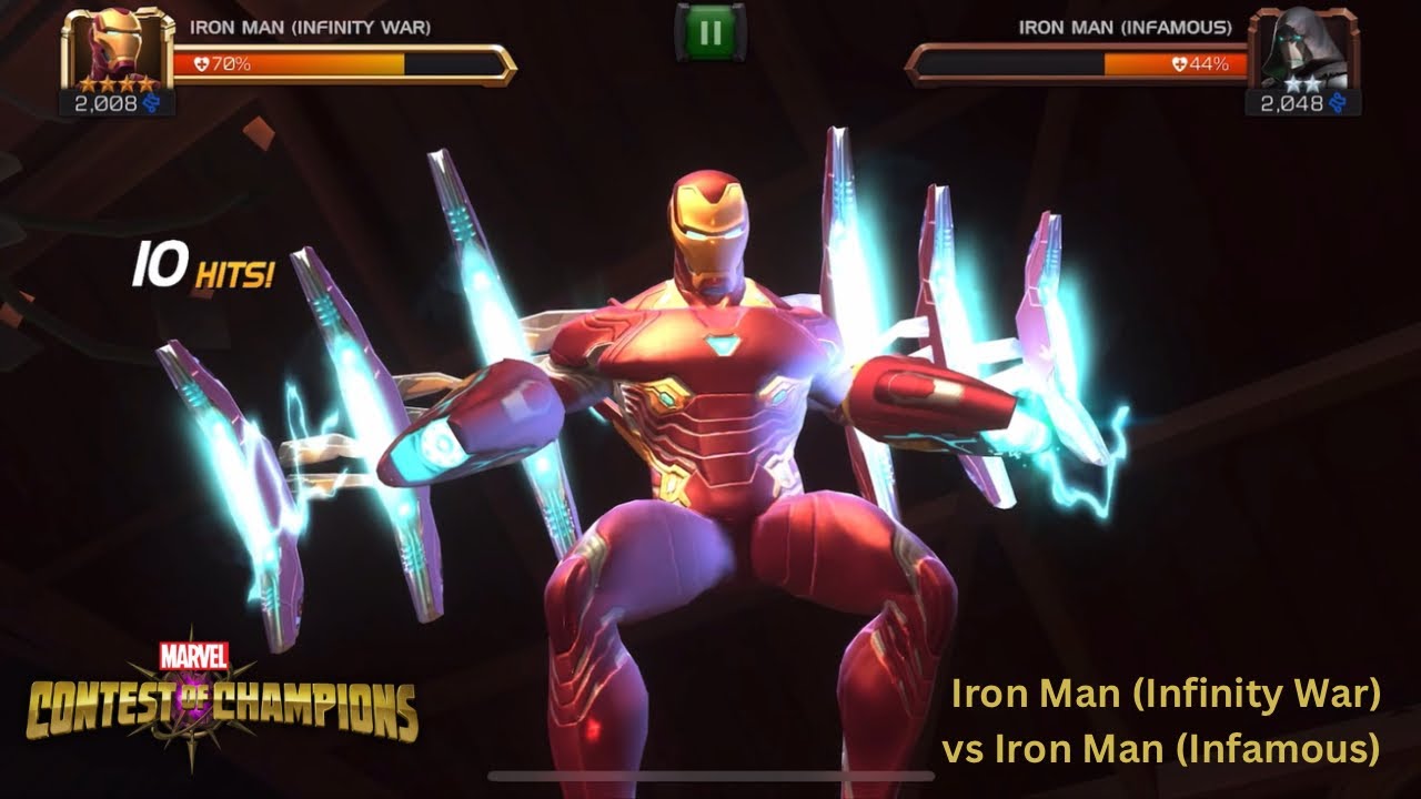 Marvel Contest of Champions Iron Man (Infinity War) vs Iron Man ...