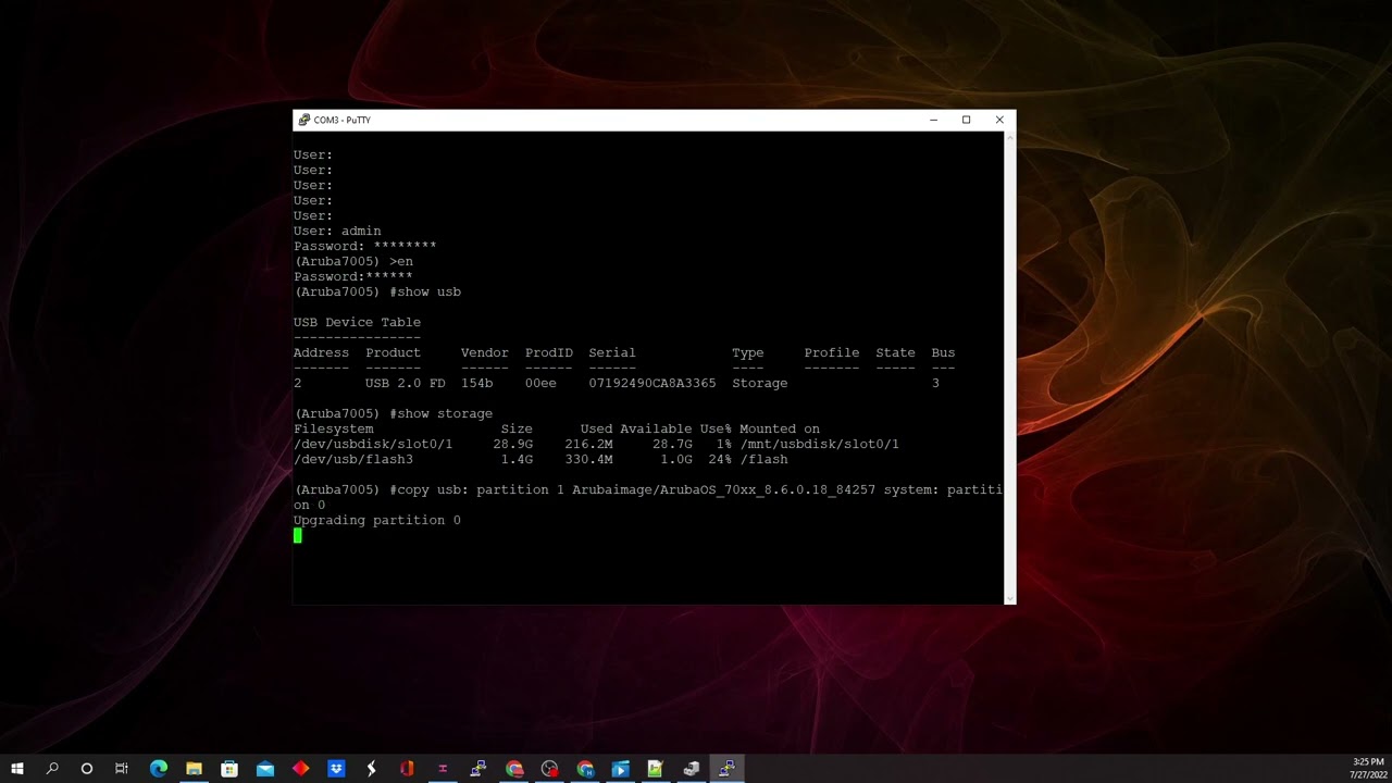 Aruba Mobility Controller AOS Firmware Upgrade - 6.5.x to 8.6.x - YouTube