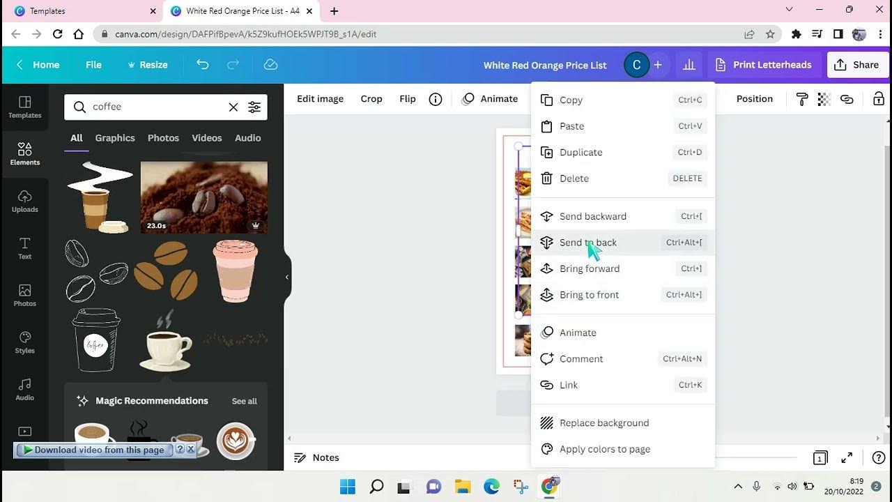 How to Make Price List on Canva NEW UPDATE November 2022 - YouTube