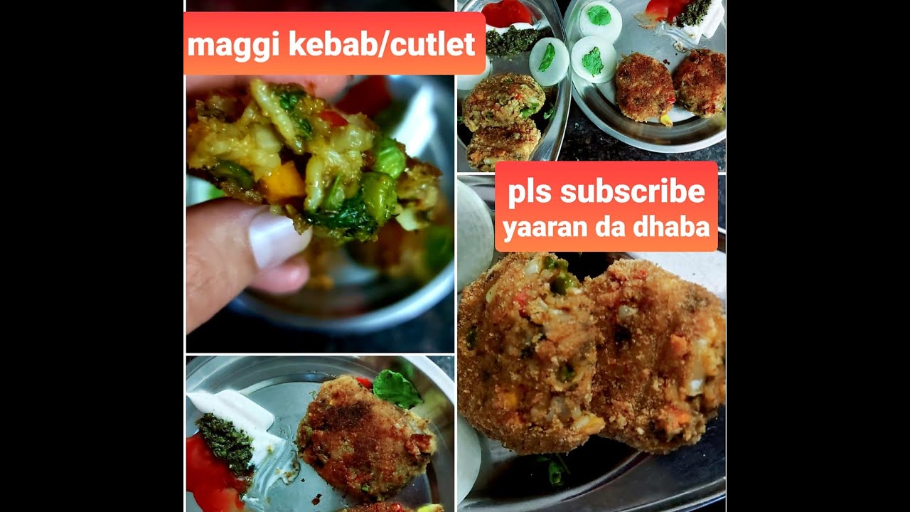 Maggi noodles cutlet kebabs recipe homemade - YouTube