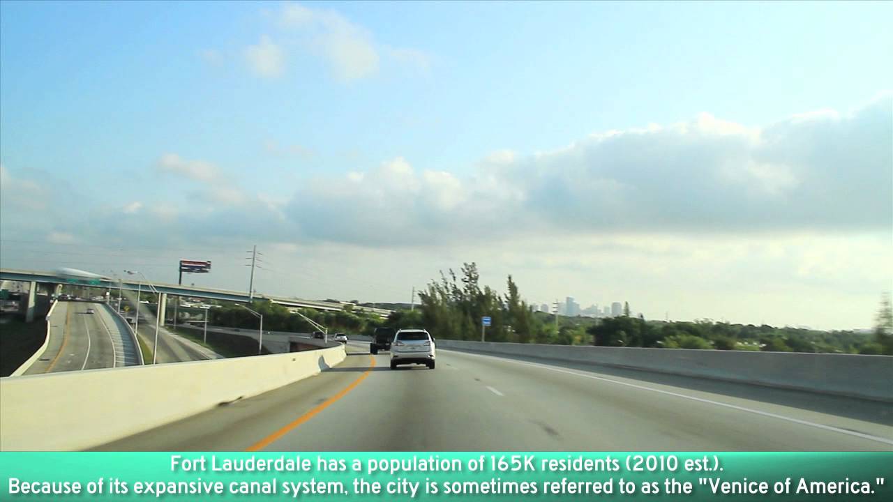 I-595 to I-95 Broward County, FL (Exits 1 to 29) - YouTube
