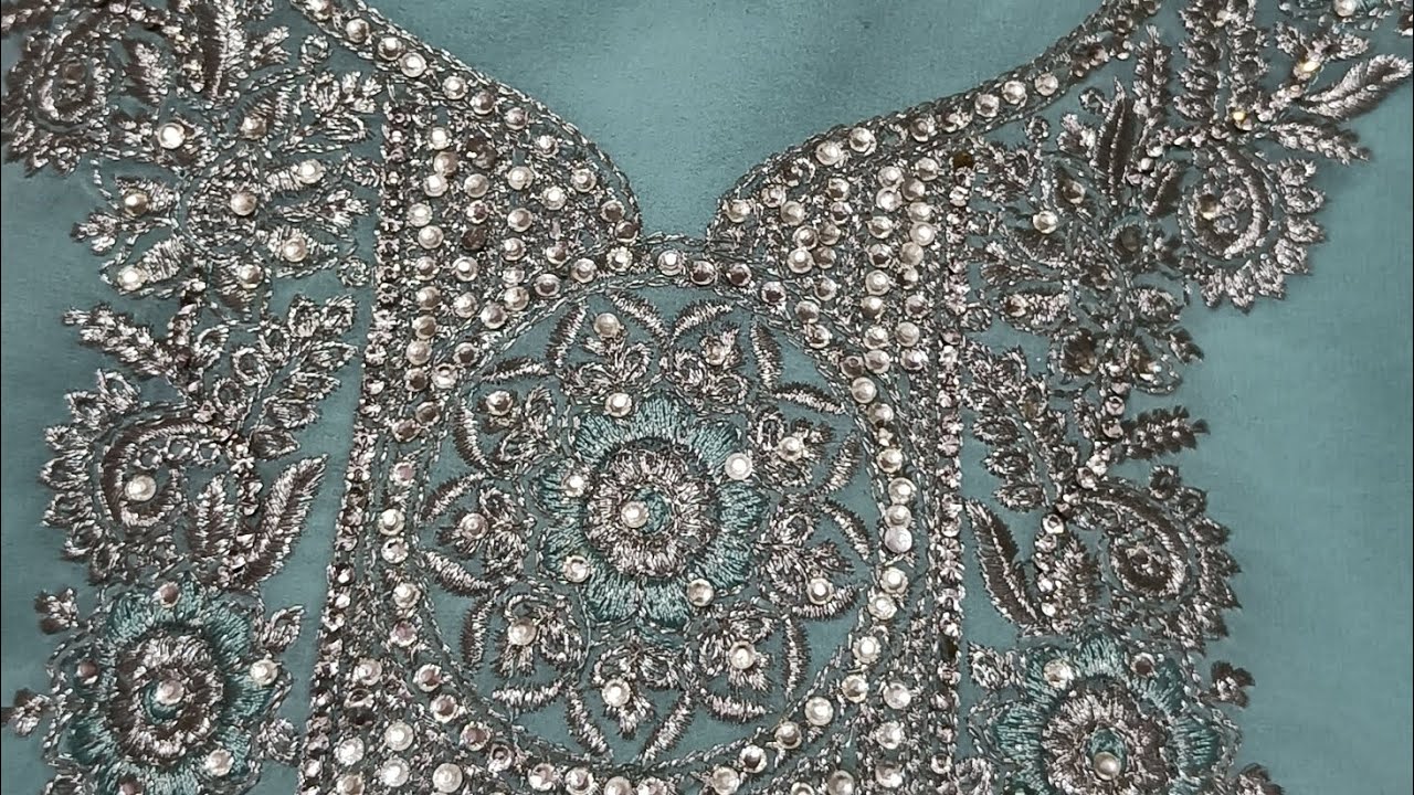 gerogette stone work dress material 900/- book now 8247267437 - YouTube