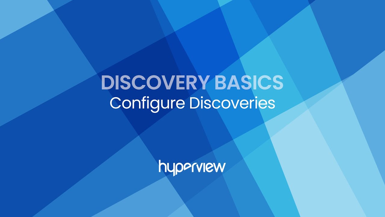 Auto-Discovery Basics: Configure Discoveries - YouTube