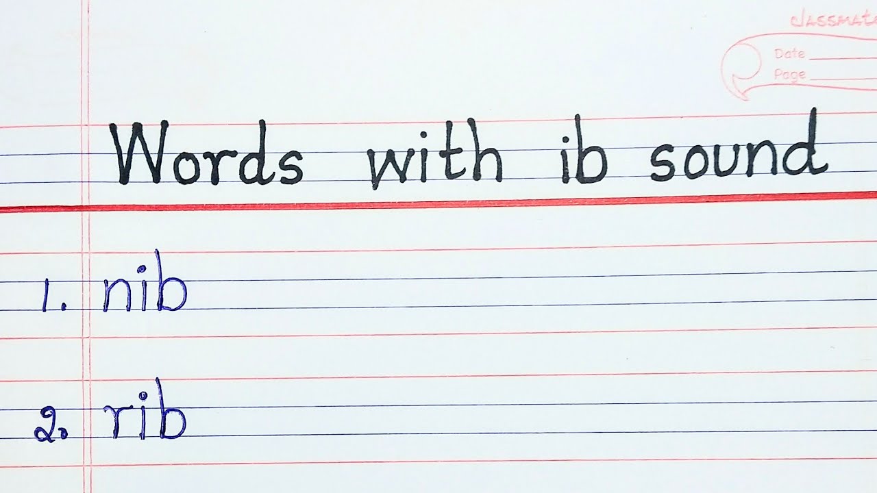 Words with ib sound - YouTube