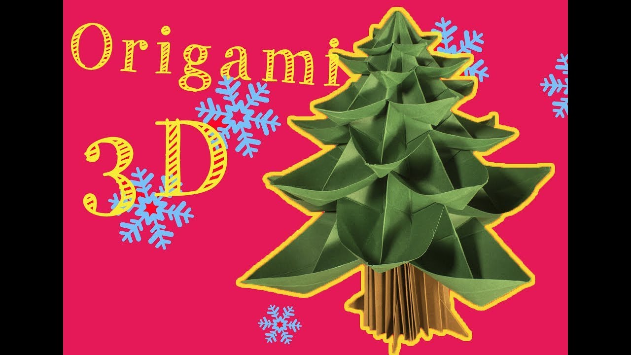 Awesome Christmas Tree 3D Paper Origami (part 2) - YouTube