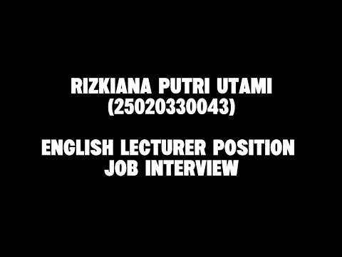 Job Interview for an English Lecturer Position