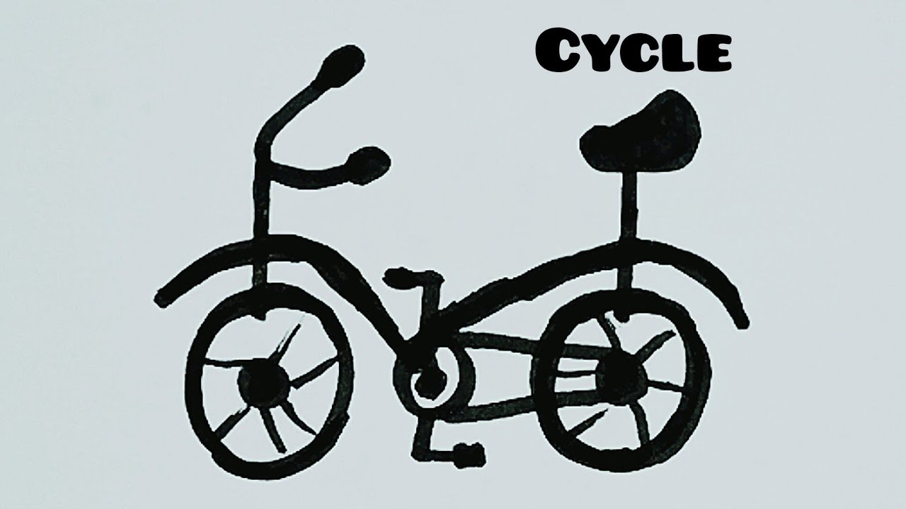 Cycle drawing for kids || Easy Cycle drawing video - YouTube
