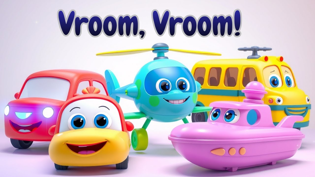 Vehicles Song | Toddlers Nursery Rhyme | Cars, Trains, Planes & More ...