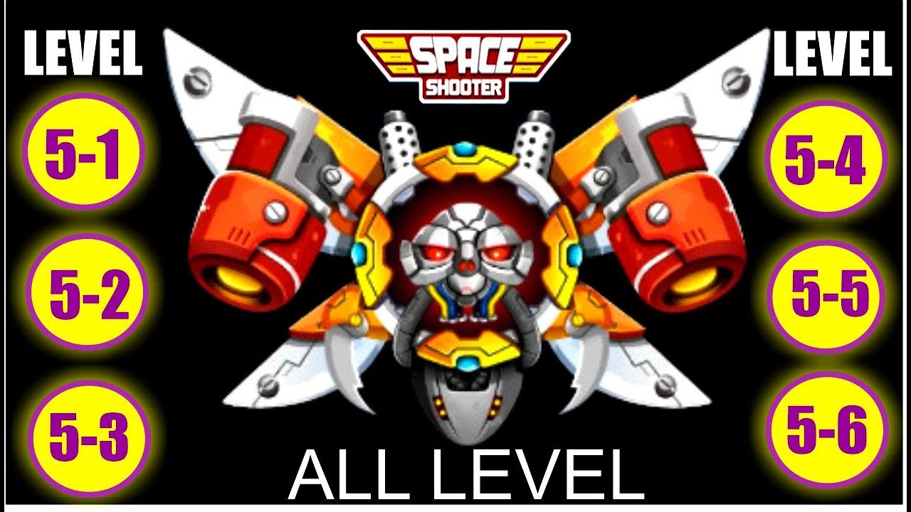 Space Shooter Level ( 5-1 To 5-6 ) Galaxy Attack Earth Boss 5 | World ...