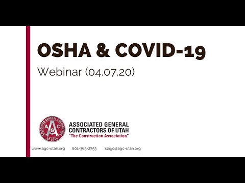 Utah OSHA & Covid 19 Webinar - YouTube