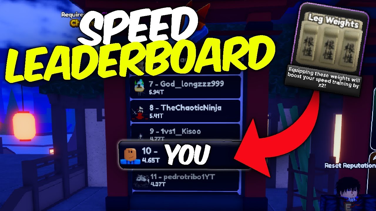 HOW to *EASILY* GET ON THE SPEED LEADERBOARD in ANIME FIGHTING ...