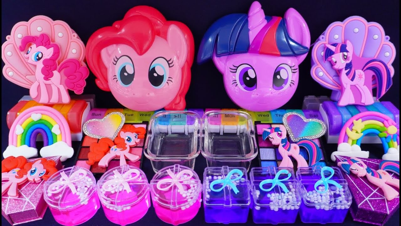 "Pinkie Pie VS Twilight Sparkle" Slime. #mylittlepony Mixing Makeup ...