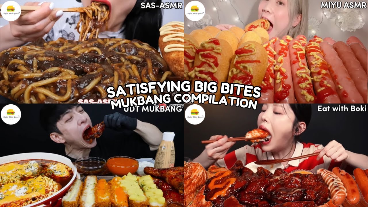 ASMR | SATISFYING BIG BITES MUKBANG COMPILATION | - YouTube